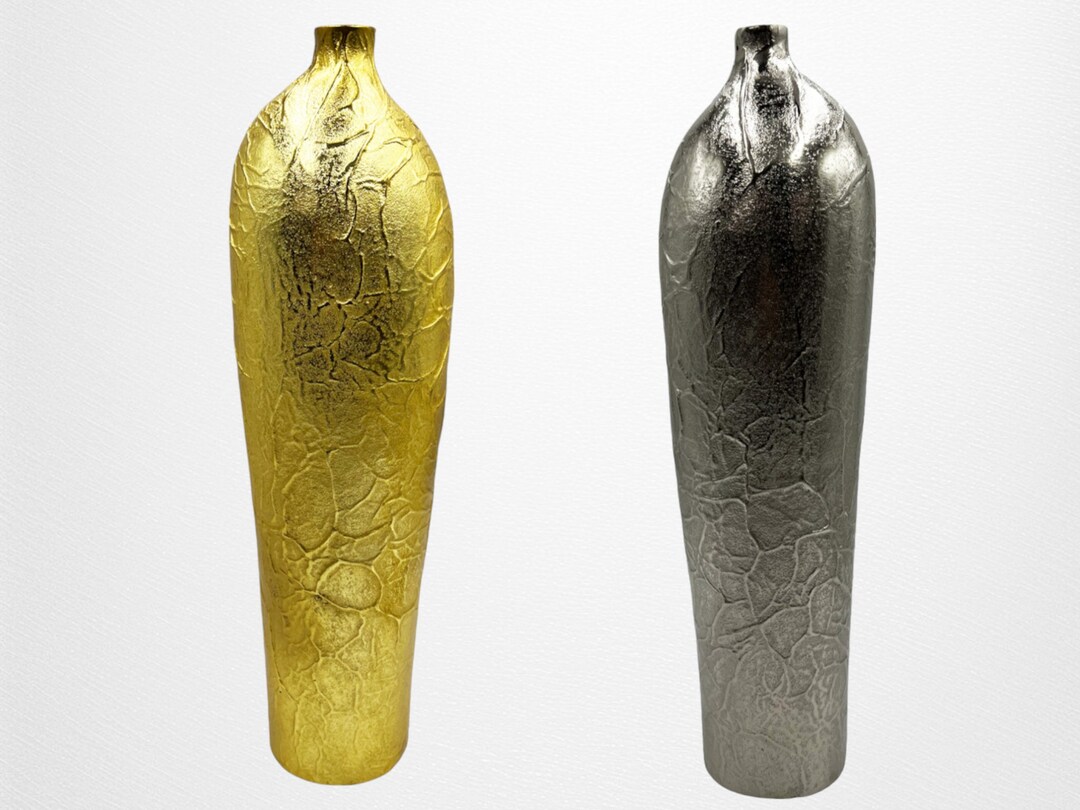 Aluminum Flower Vase: Contemporary Home Decor, Silver or Gold - Etsy