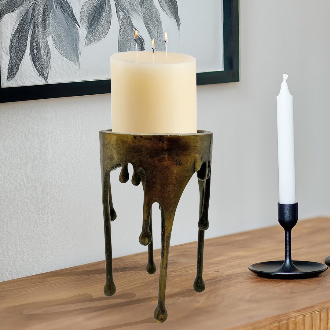 Aluminum Melted Liquid Candle Holder: Modern Home Decor - Etsy