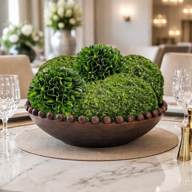 Preserved Topiary Balls Set: 4-inch Vase Filler, Centerpiece Accent - Etsy