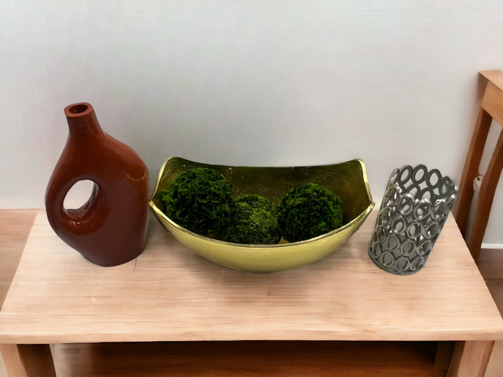 Aluminum Gold Modern Fruit Bowl: Home Decor Gift - Etsy