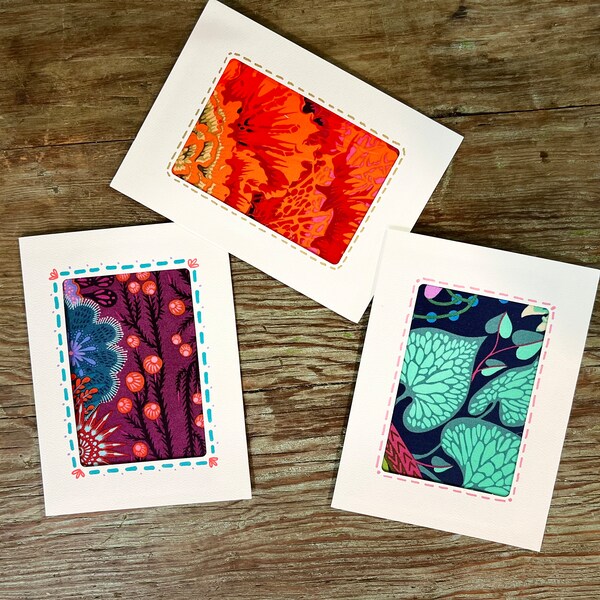 Fabric Greeting Cards - Etsy