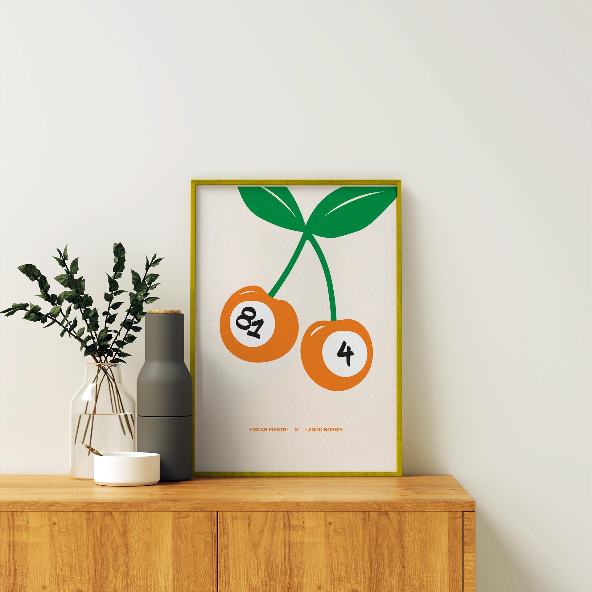 Mclaren F1 Poster, Lando Norris & Oscar Piastri Mclaren F1 Numbers ...