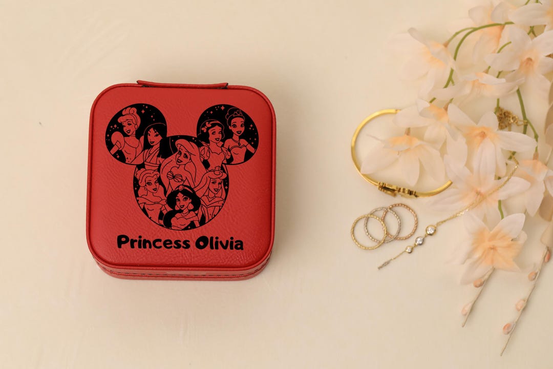 Disney Princess Jewelry Box Personalized With Name – Custom Travel ...