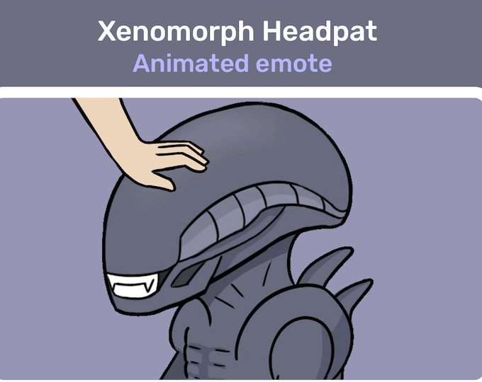 Xenomorph Animated Headpat Emote, DBD Xeno Emote, Head Rub - Twitch ...