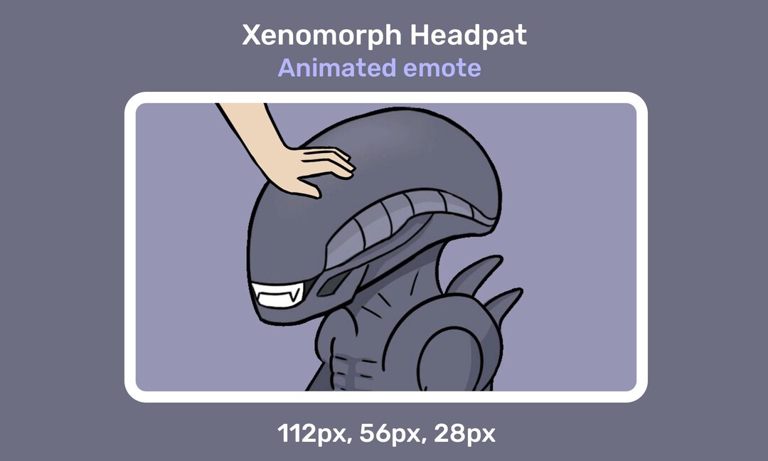 Xenomorph Animated Headpat Emote, DBD Xeno Emote, Head Rub - Twitch ...