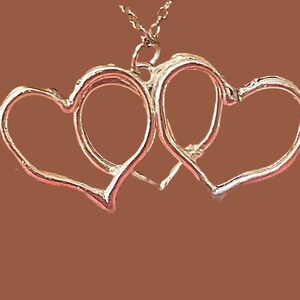 Triple Heart Pendant Necklace - Etsy