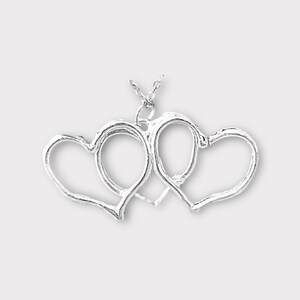 Triple Heart Pendant Necklace - Etsy