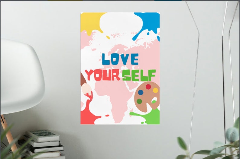 Love Your Self Wall Art Decor Printable Digital, Inspirational Home ...