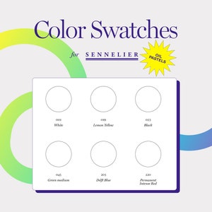 Sennelier Oil Pastel 6 Color Set Color Swatch Sheet - Etsy