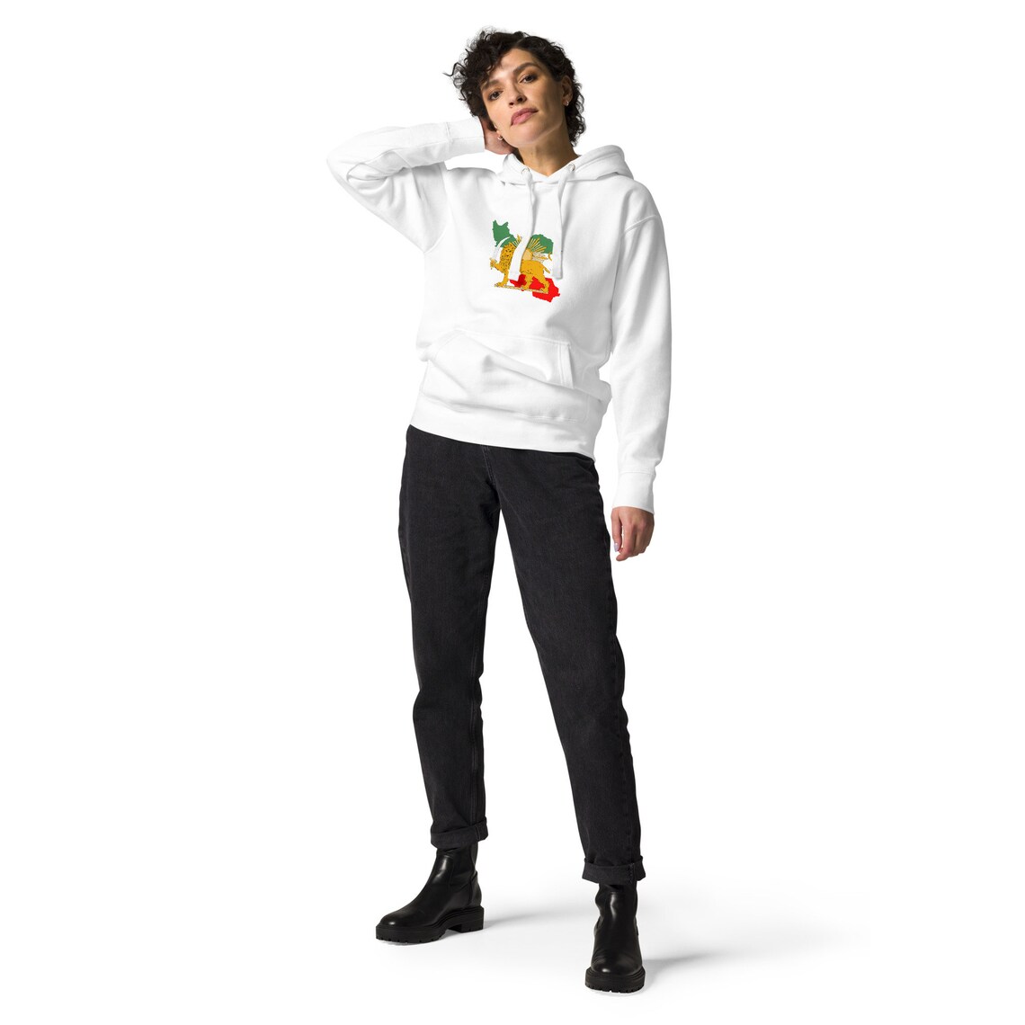 Shir O Khorshid Iran Map and Flag Hoody - the Lion and the Sun Shirt ...