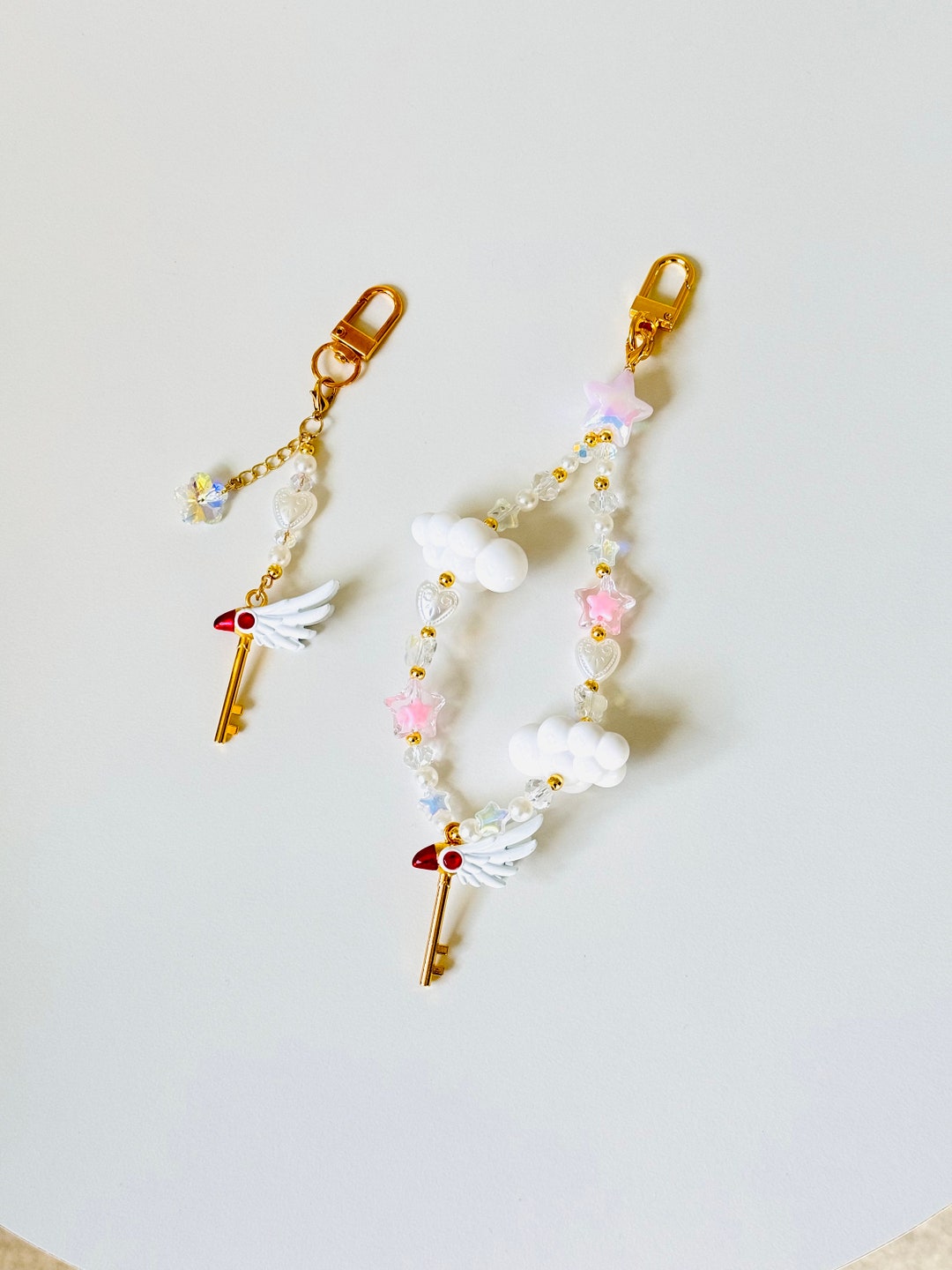 Handmade Iridescent Kawaii Cloud Anime Magical Girl Wand Phone Charm ...