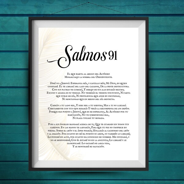 Psalm 91 Spanish - Etsy