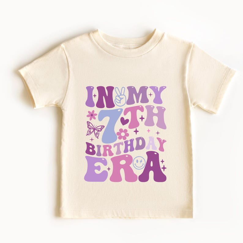 Personalized in My 7th Birthday Era Shirt, 7th Birthday Girl Tee ...