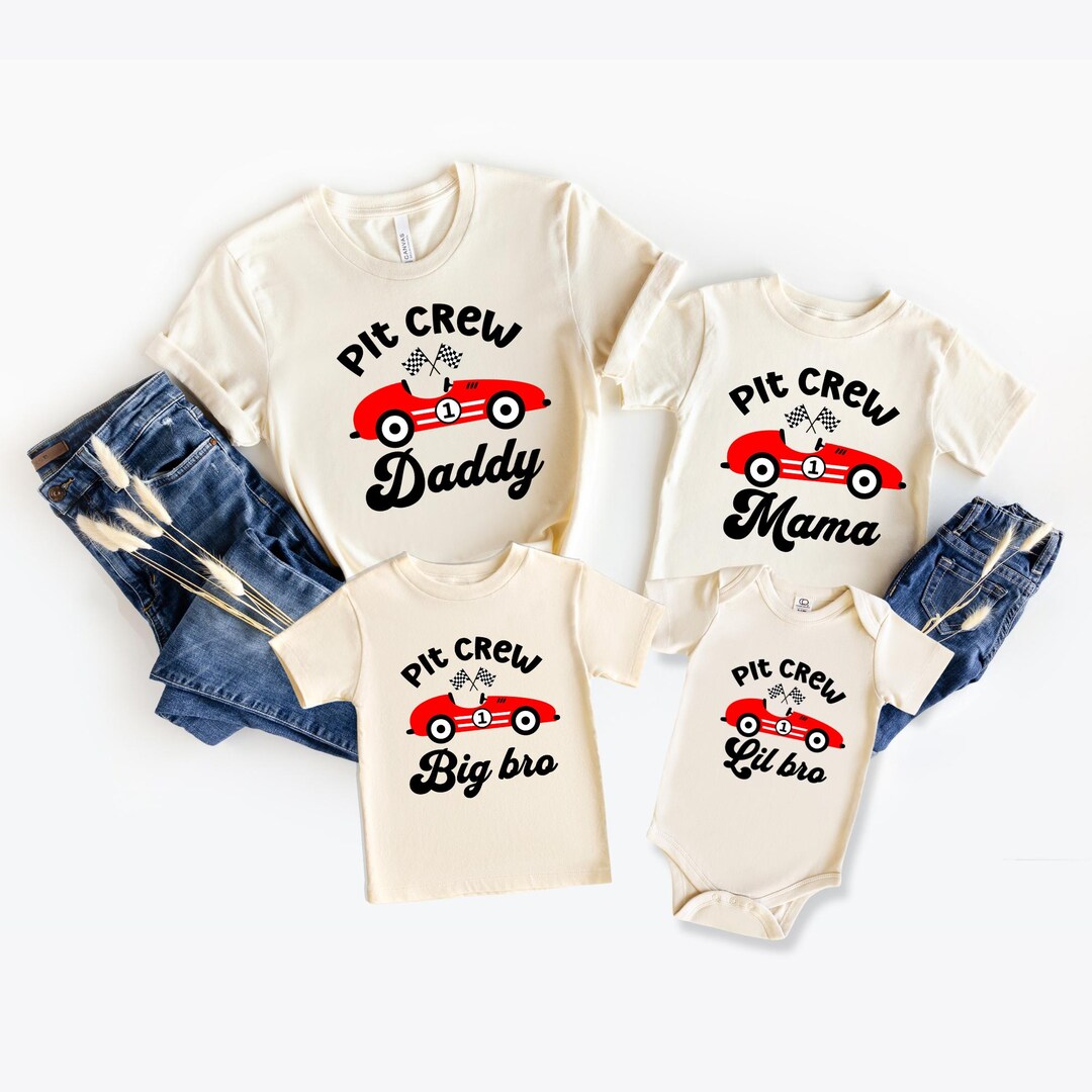 Custom Pit Crew Family Shirt, Personalized Fast One Matching Family ...