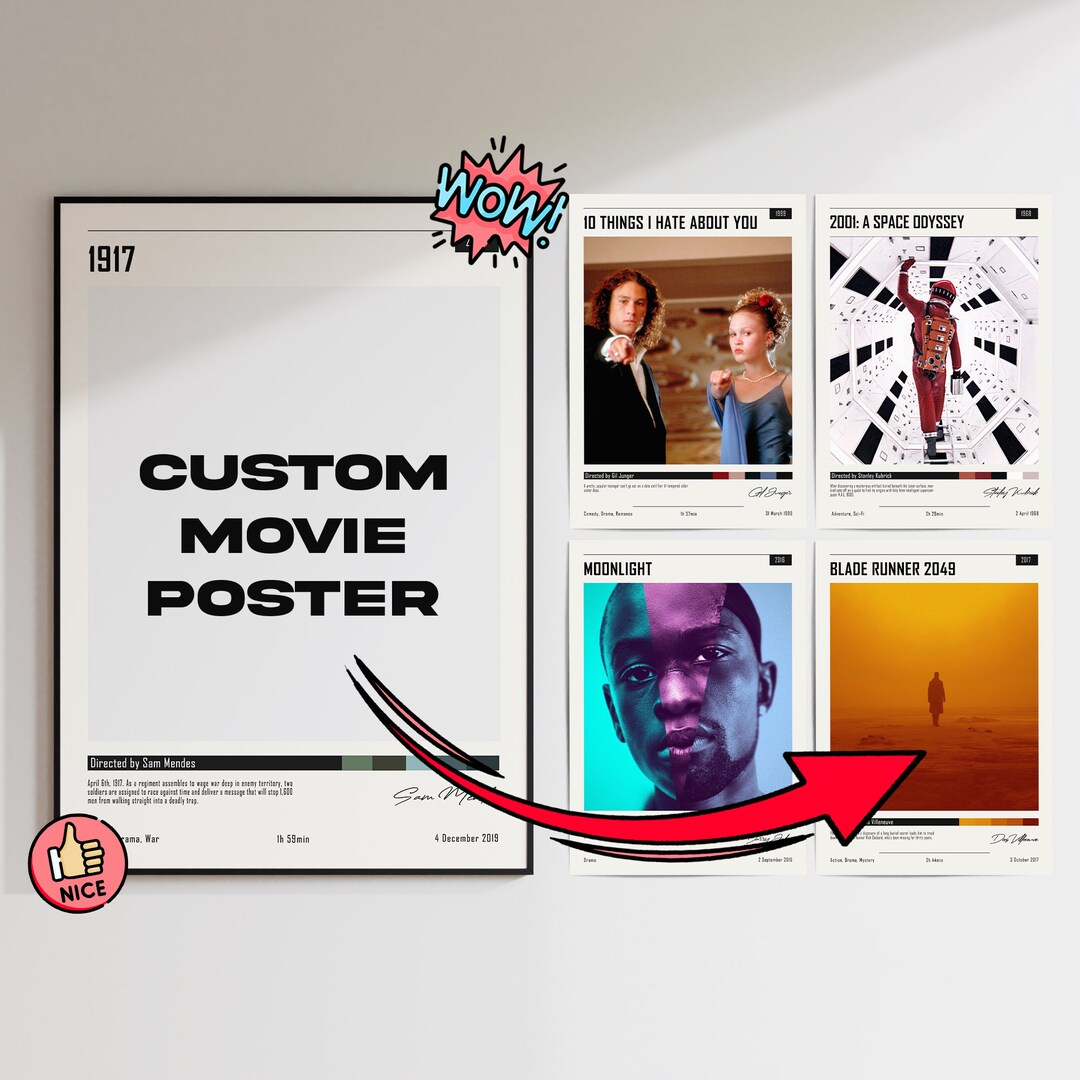 Create Your Own Custom Movie Poster Minimalistic Movie - Etsy