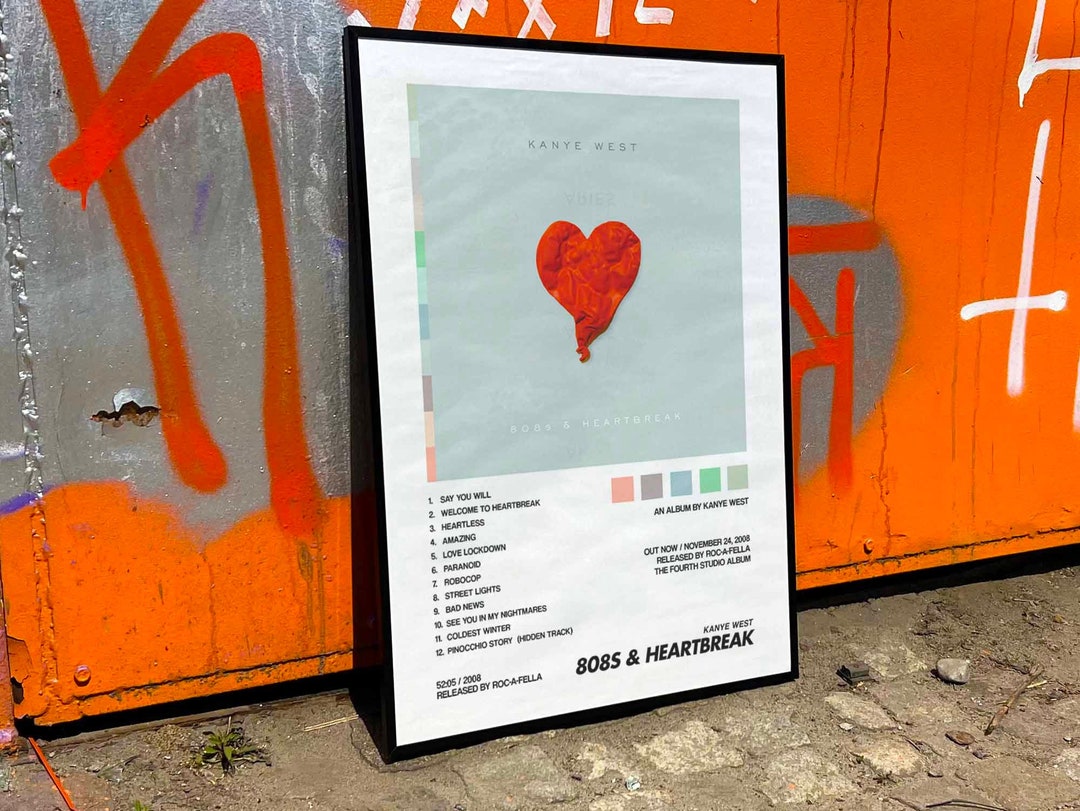 Kanye West '808s and Heartbreak ' Custom Album Cover - Etsy