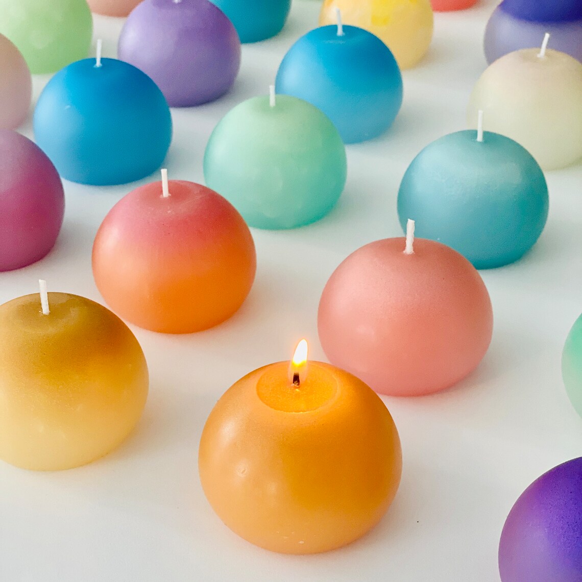 Good Therapy Sphere Ball Pillar Custom Color Candle X 6 (half a Dozen ...