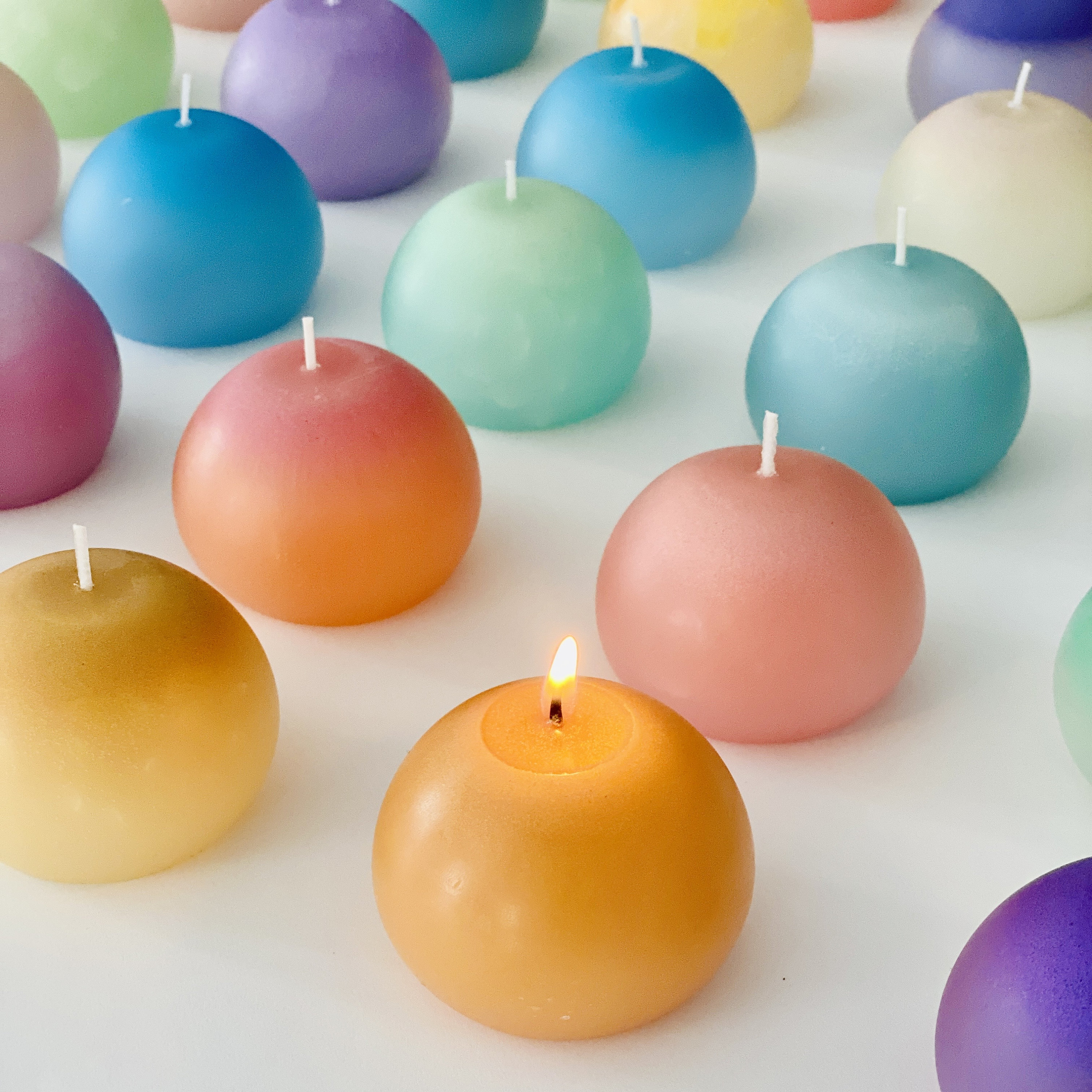 Sphere Ball Pillar Custom Color Candle X 6 (half a Dozen) - Etsy