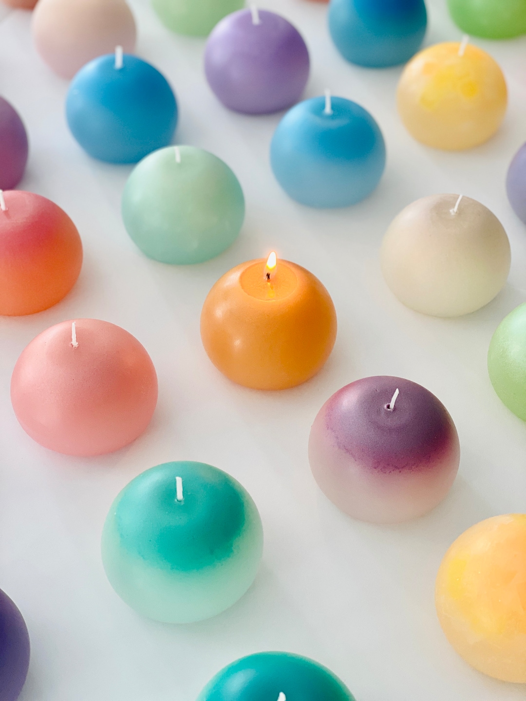 Good Therapy Sphere Ball Pillar Custom Color Candle X 6 (half a Dozen ...