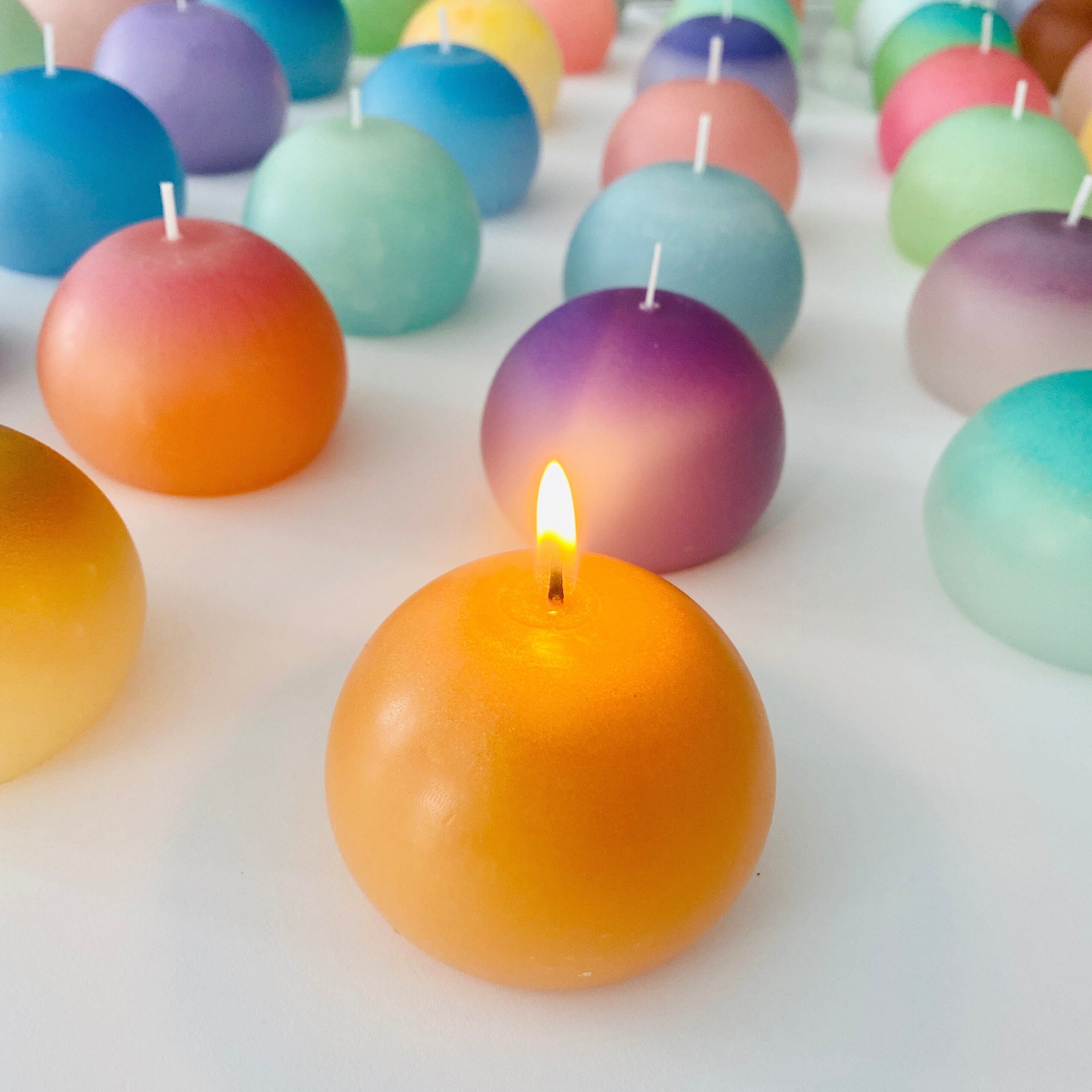 Good Therapy Sphere Ball Pillar Custom Color Candle X 12 (a Dozen) - Etsy