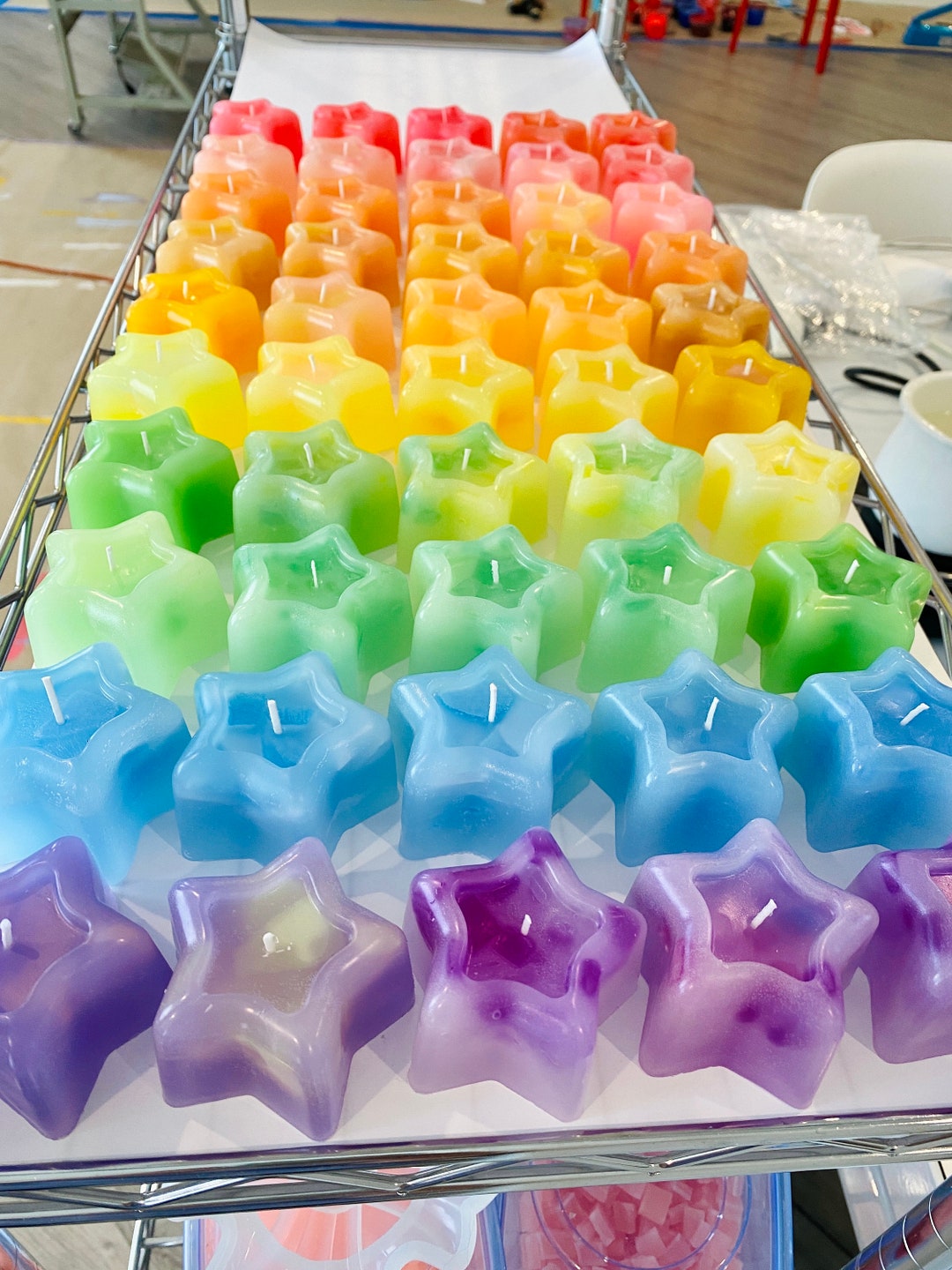 Good Therapy Wishing Stars Shape Custom Color Candle X 6 (half a Dozen ...