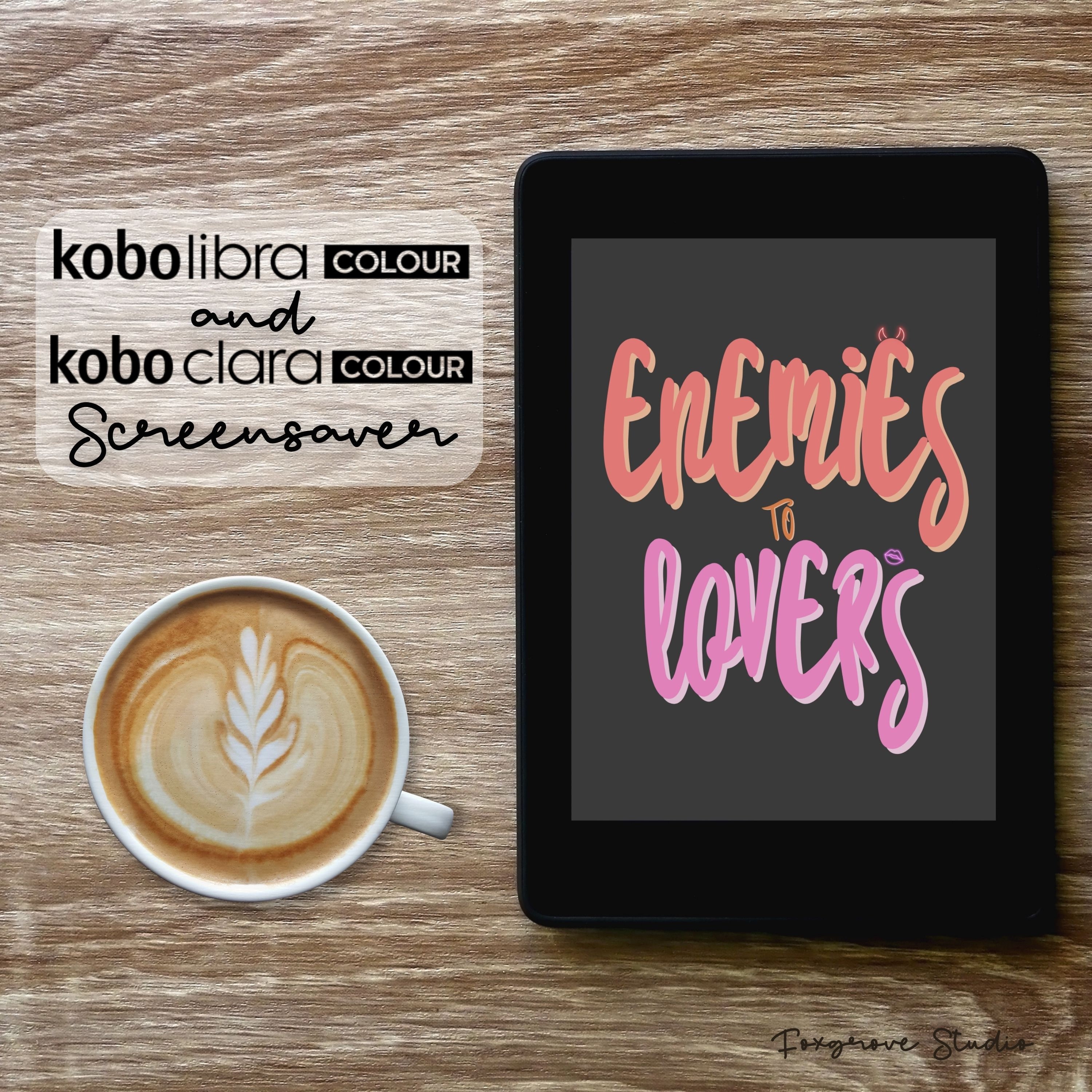Ereader Kobo Colour Screensaver Digital Download, Romance Enemies to ...