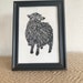 Sheep Art Print- Linocut- Lamb- Animal Print- Block Print- Hand Printed ...
