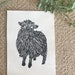 Sheep Art Print- Linocut- Lamb- Animal Print- Block Print- Hand Printed ...