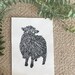 Sheep Art Print- Linocut- Lamb- Animal Print- Block Print- Hand Printed ...