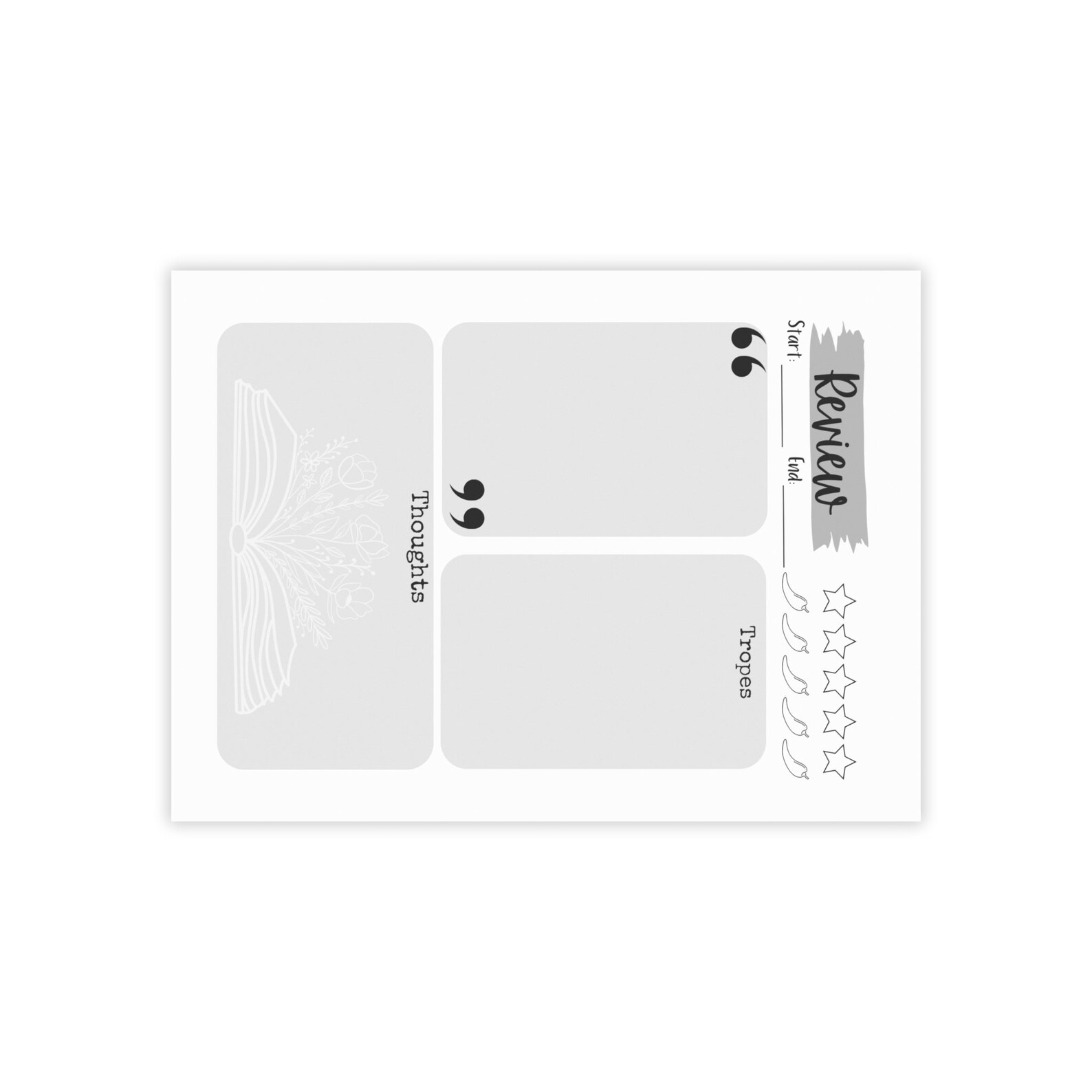 Book Review Sticky Notes, Book Review Post-it® Note Pads, Reading ...