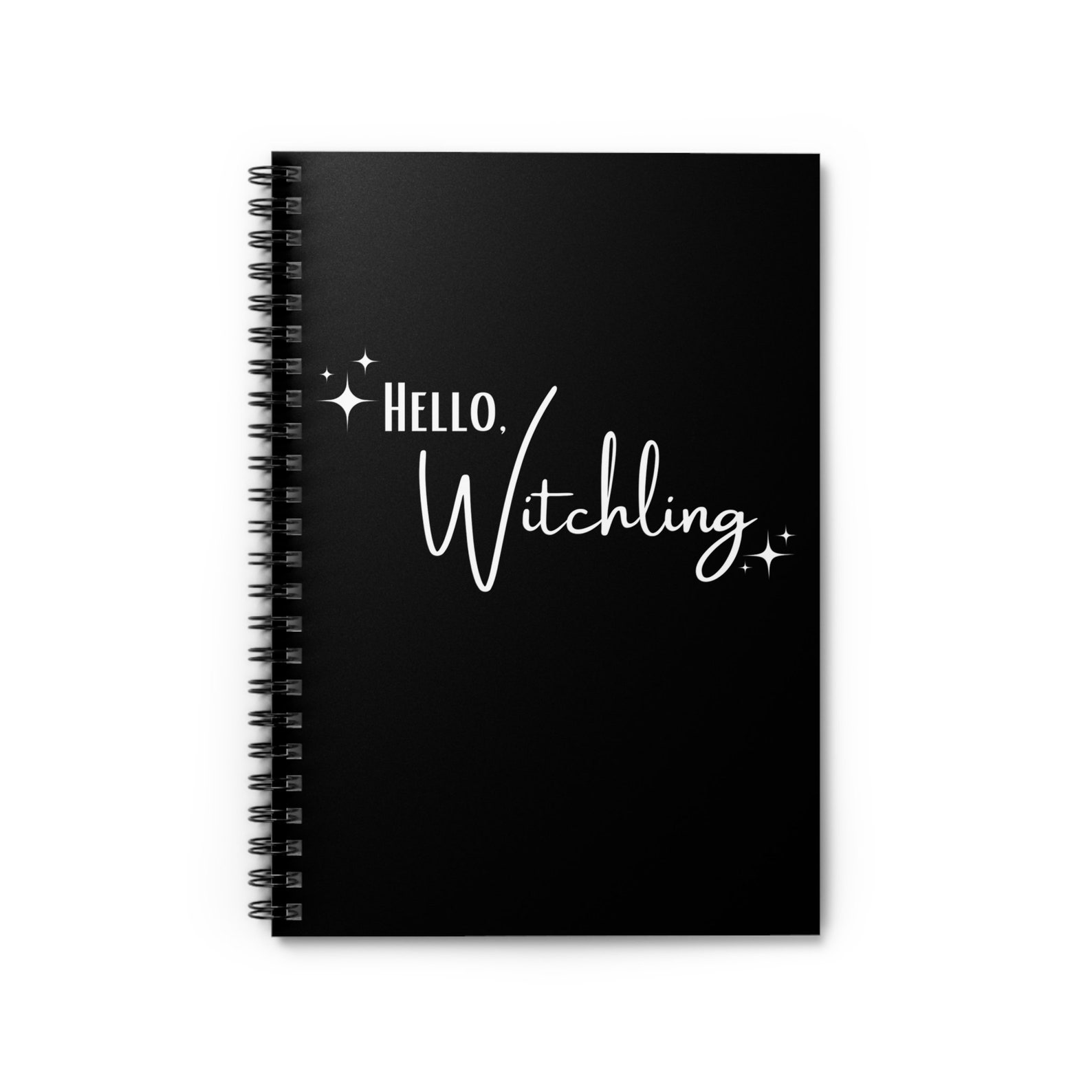 Black Hello Witchling Throne of Glass Ruled Spiral Notebook, Sarah J ...