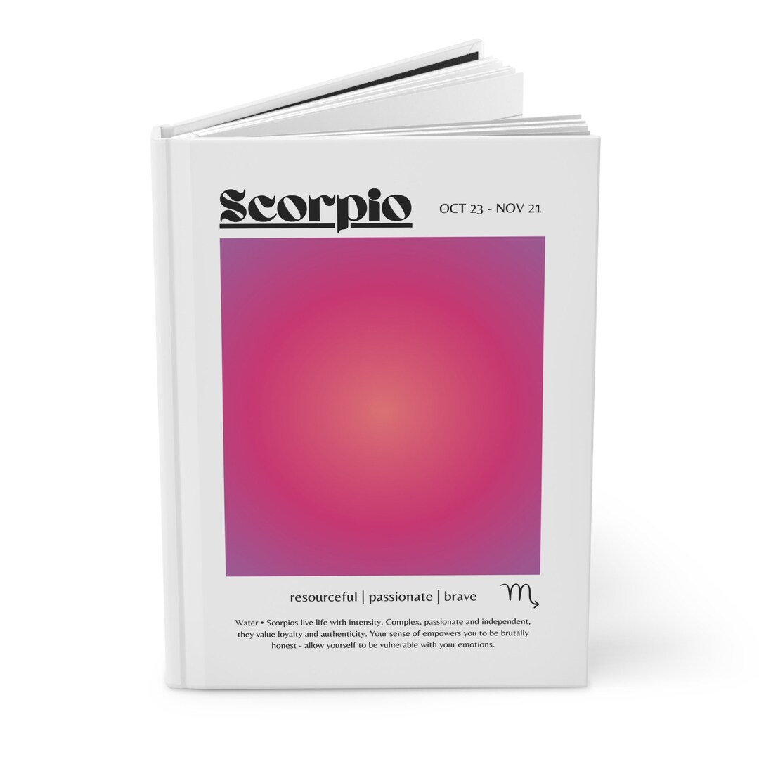 Scorpio Zodiac Sign Matte Finish Hardcover Journals - Etsy