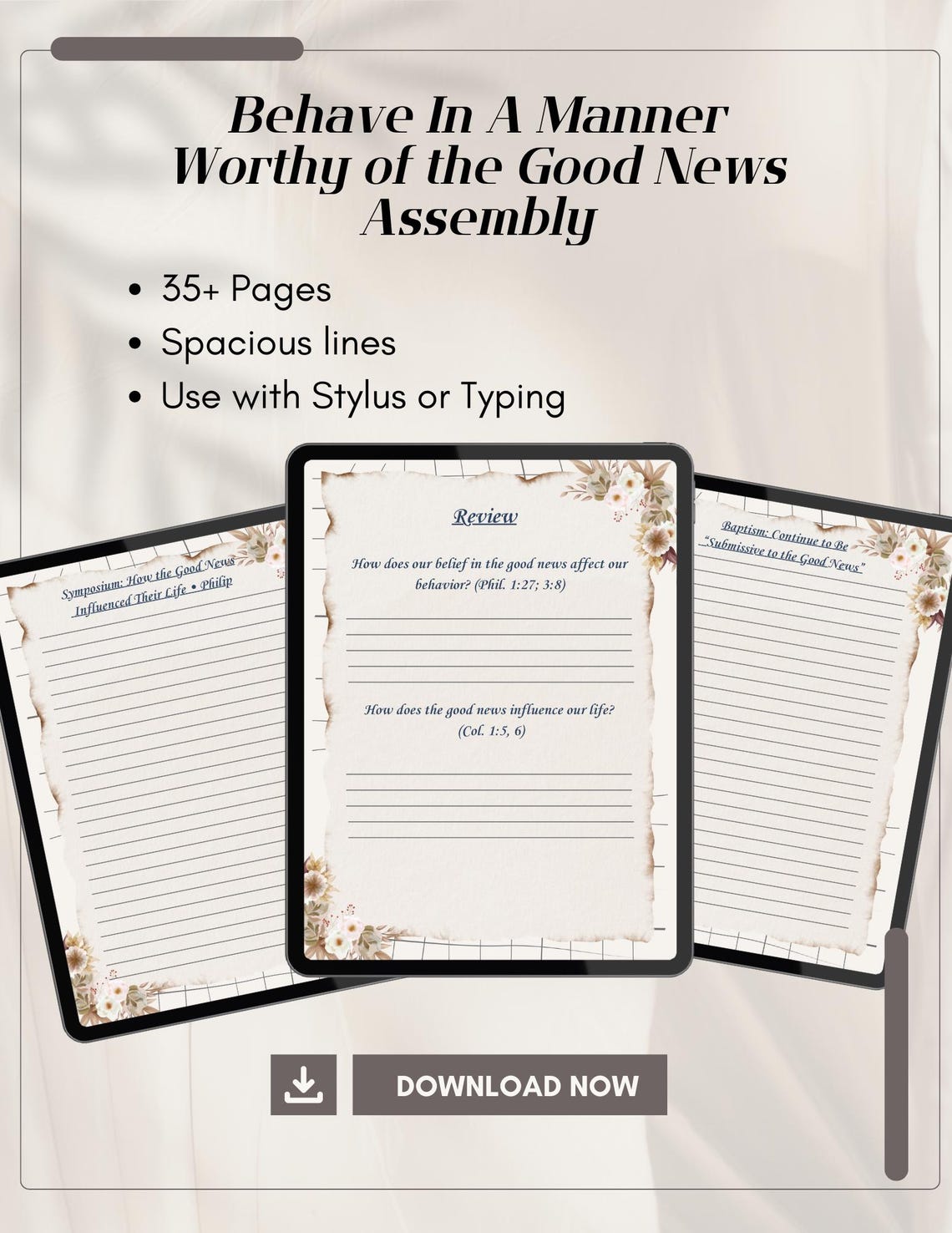 Behave in a Manner Worthy of the Good News |JW Circuit Assembly|pdf ...