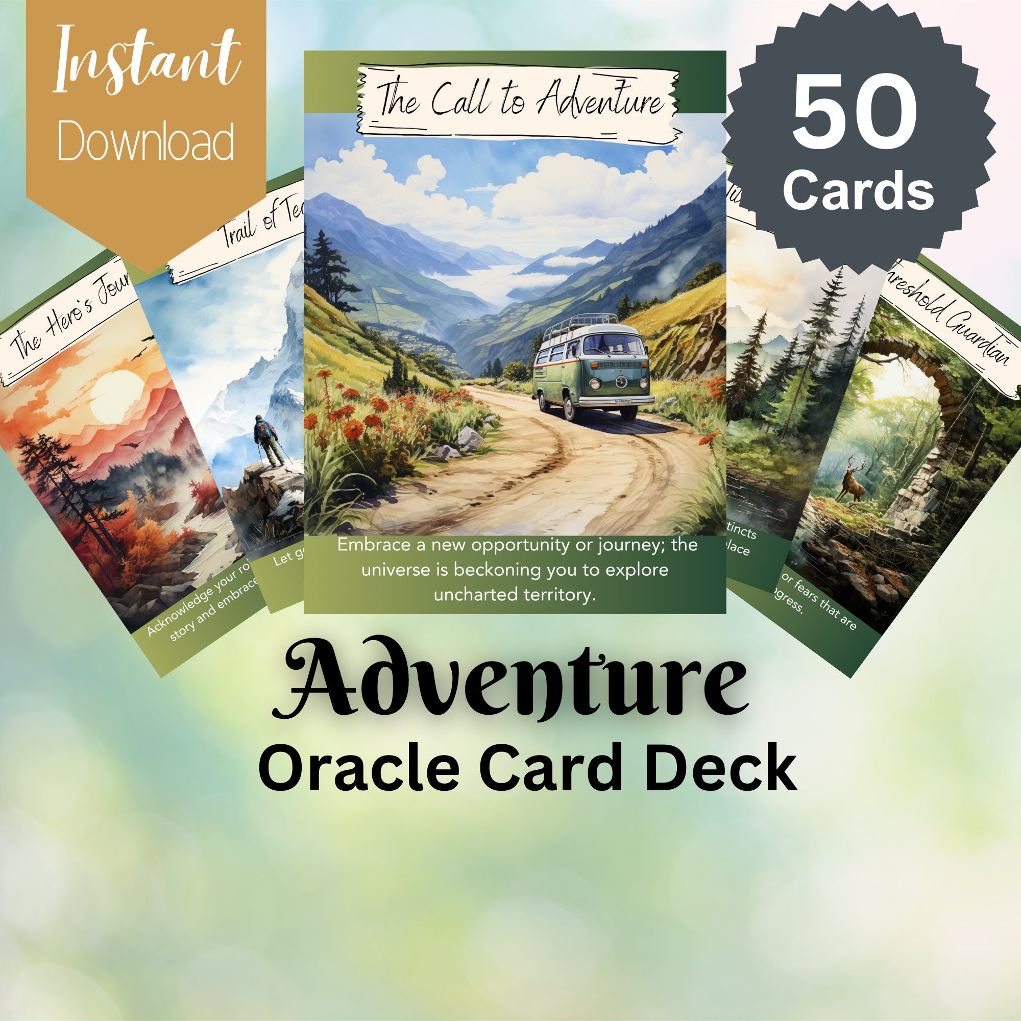 Adventure Oracle Cards Download, Tarot Deck With Guidebook, Travel ...