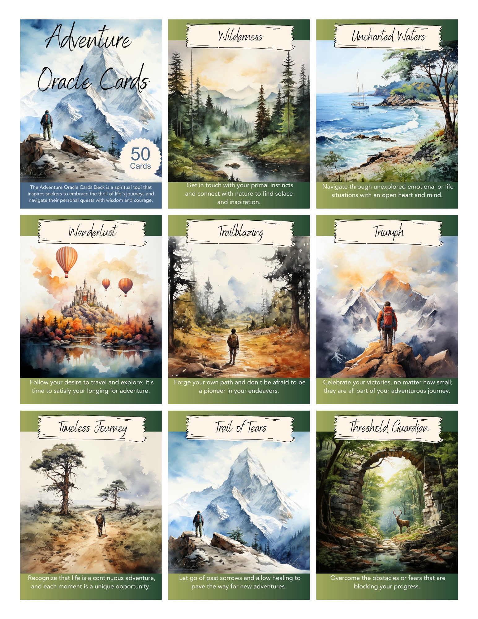 Adventure Oracle Cards Download, Tarot Deck With Guidebook, Travel ...