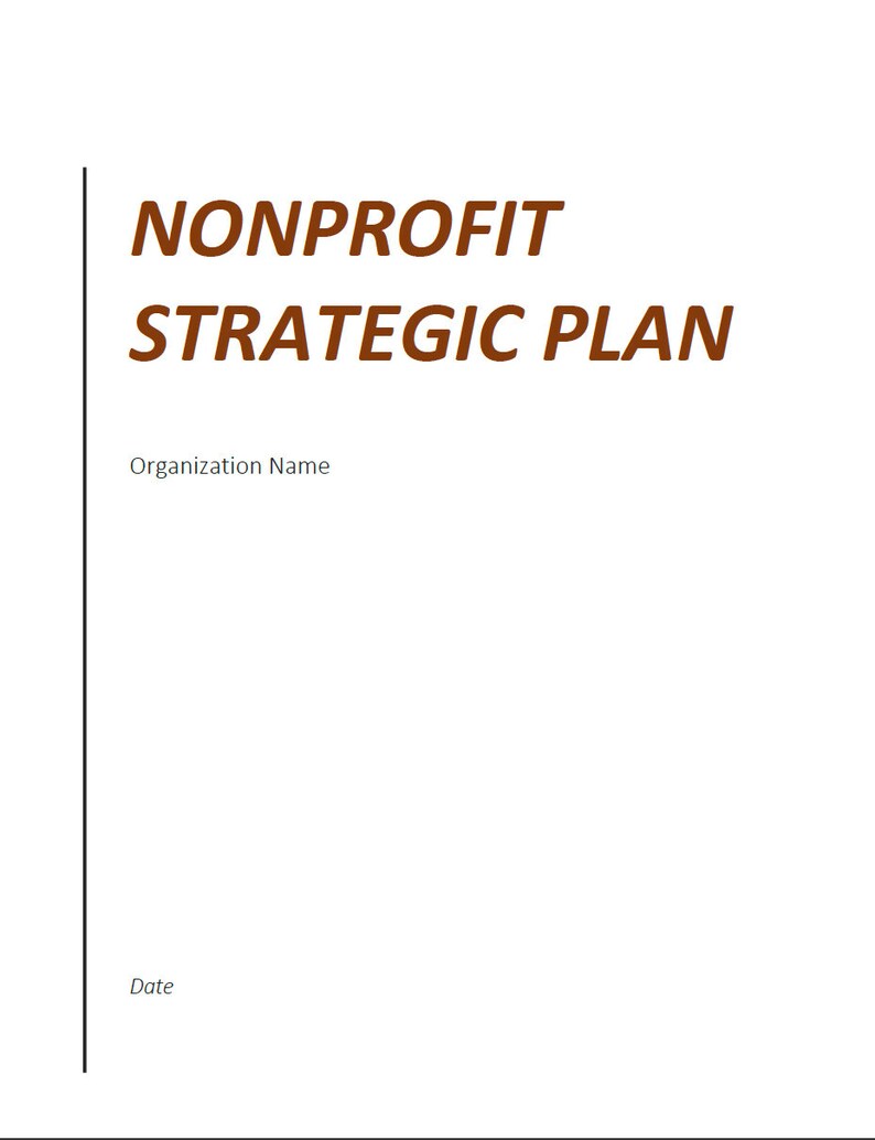 Non-profit Strategic Planning Template, Word Template, Board of ...