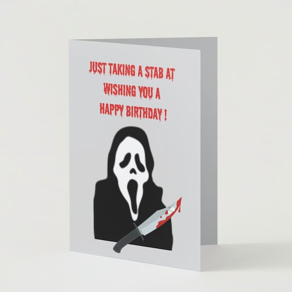 Scream Birthday Card - Etsy