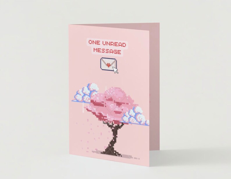 8-bit Cherry Blossom Happy Birthday Video Game Inspired - Etsy