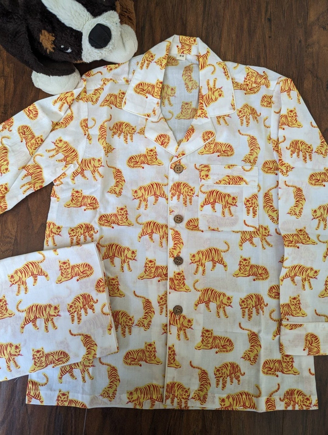 100% Cotton Kids Pajama Sets With Matching Reusable Gift Pouch, Girls ...