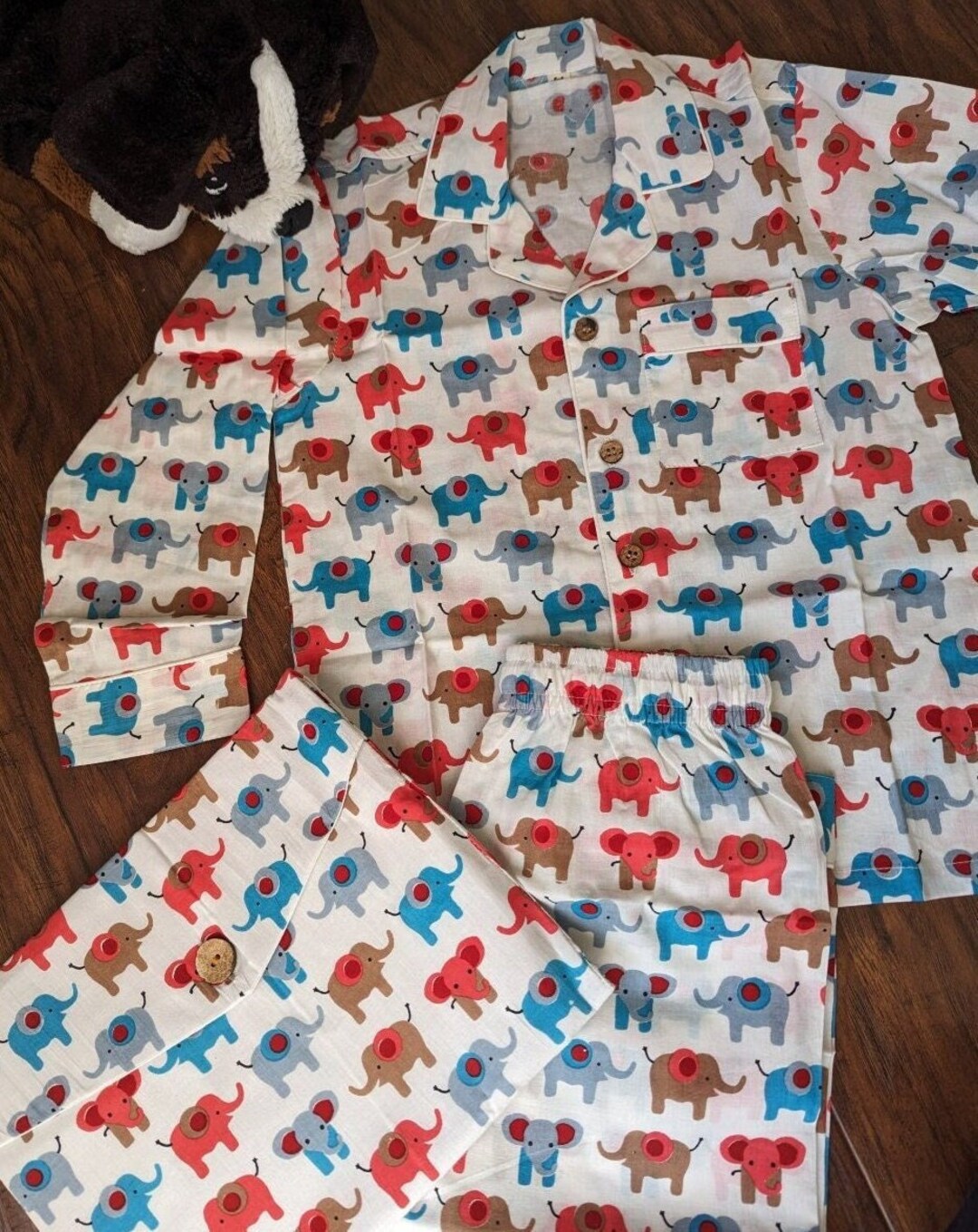 100% Cotton Kids Pajama Sets With Matching Reusable Gift Pouch, Unisex ...