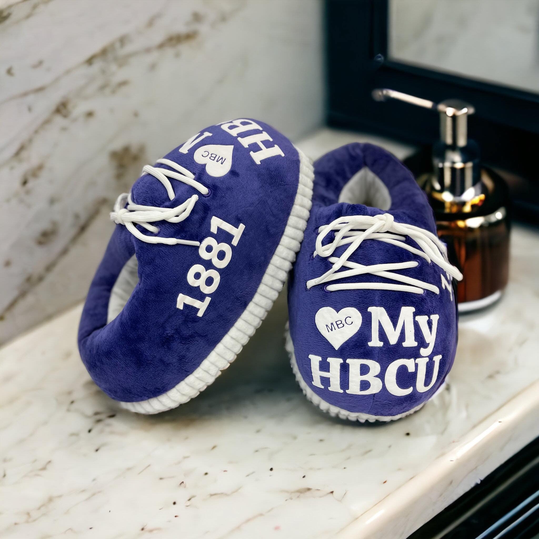 HBCU Inspired Puffy Snug Slippers - Morris Brown - Etsy