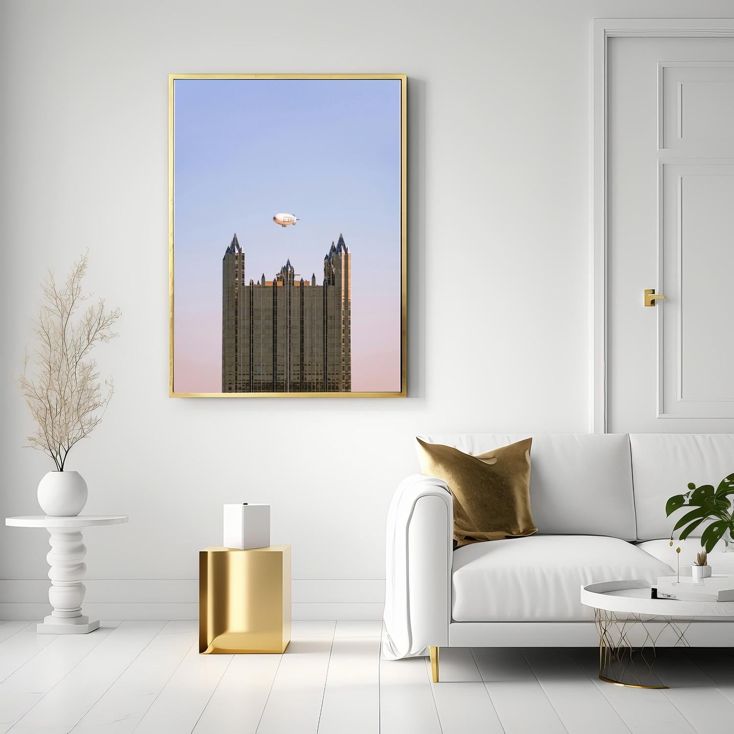 Cityscape, Modern Skyscraper, Blimp, Wall Decor ,glass Building, 300 ...