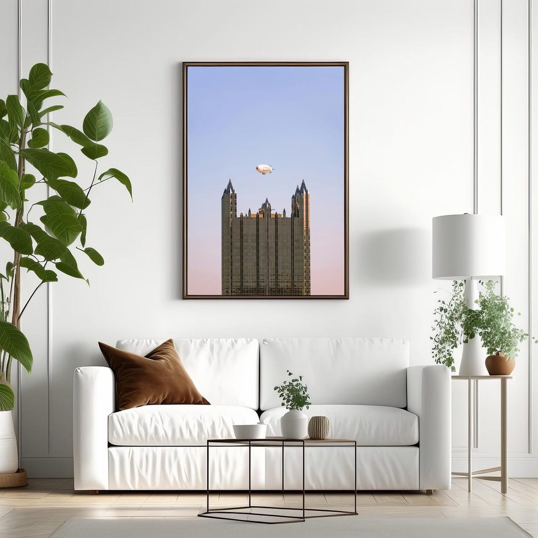 Cityscape, Modern Skyscraper, Blimp, Wall Decor ,glass Building, 300 ...