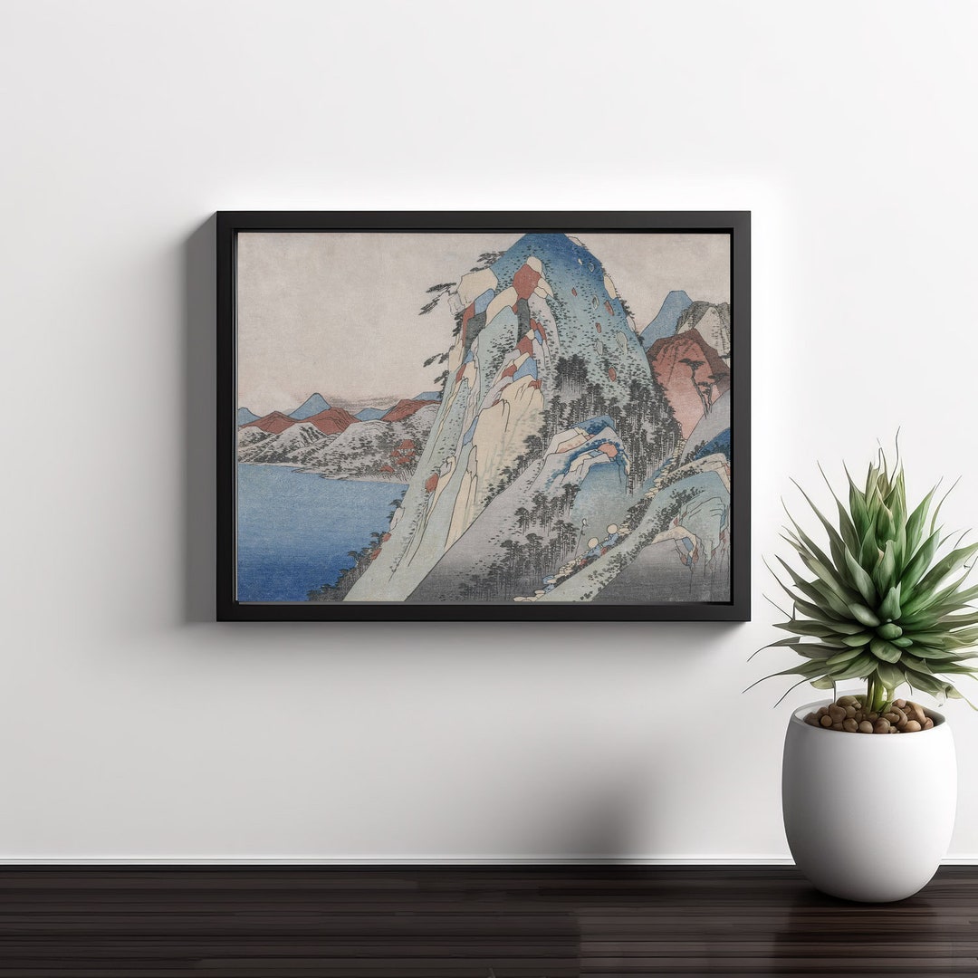 Vintage Japanese Mountain Art Print: Asian Wall Decor (digital ...