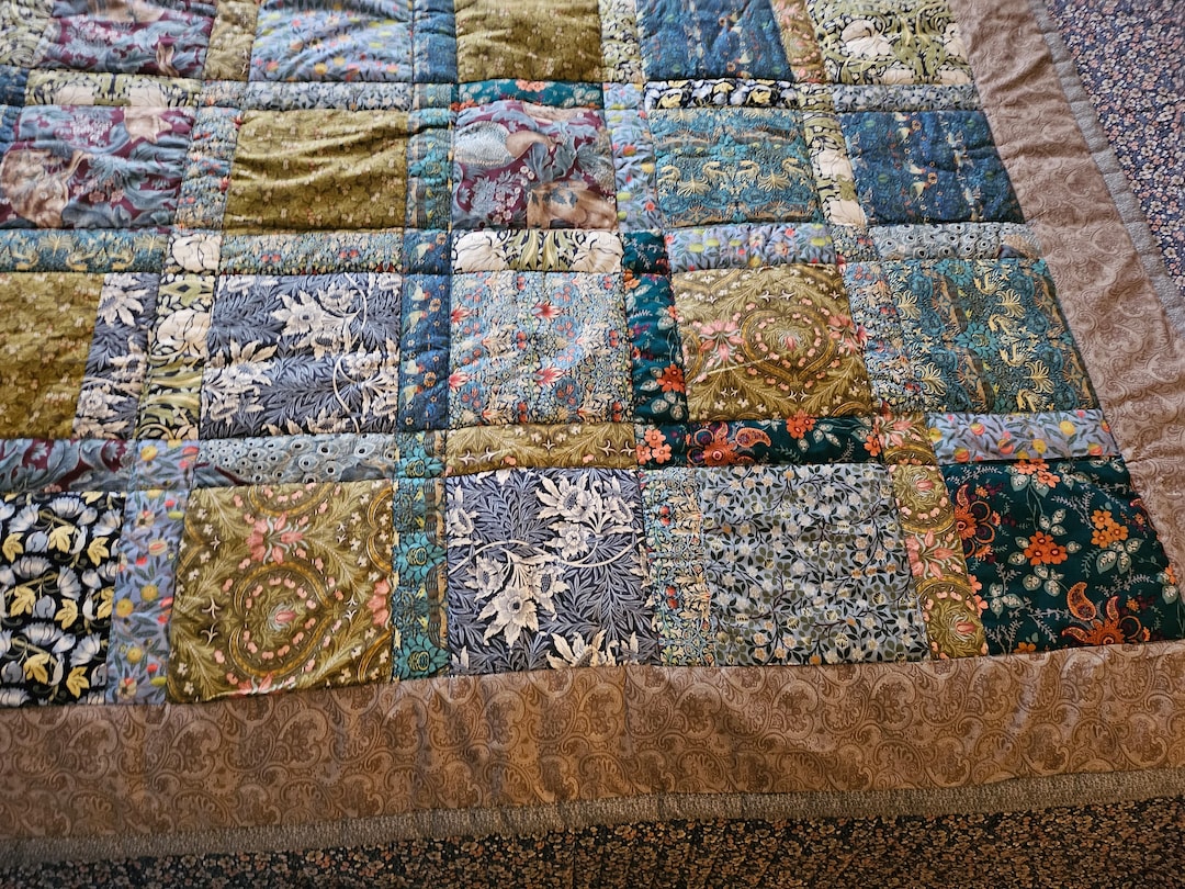 Homemade William Morris Patchwork Quilt/ Throw - Etsy UK