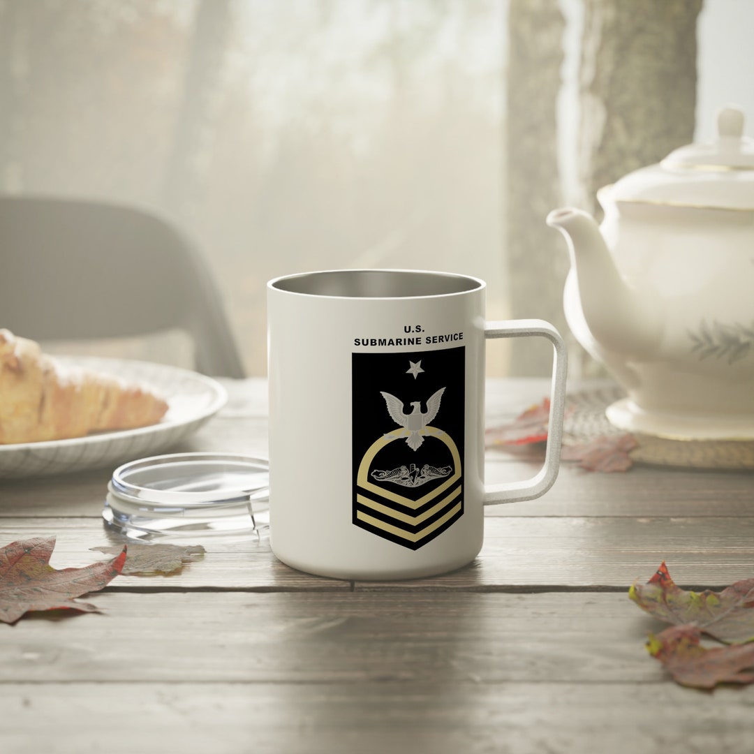 U.S. Navy Submarine Service Sr. Chief Petty Officer Insulated Coffee ...
