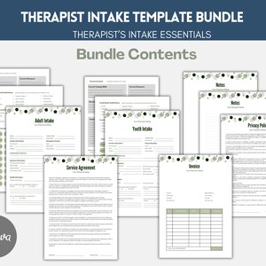Therapy/counseling Intake Form Bundle--polka Dot Design - Etsy