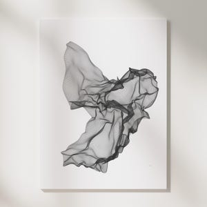 A3 Pen Plotting, Generative Art, Wall Art, Ink on Paper, Code, Modern Art, Line Drawing, Mesh ...