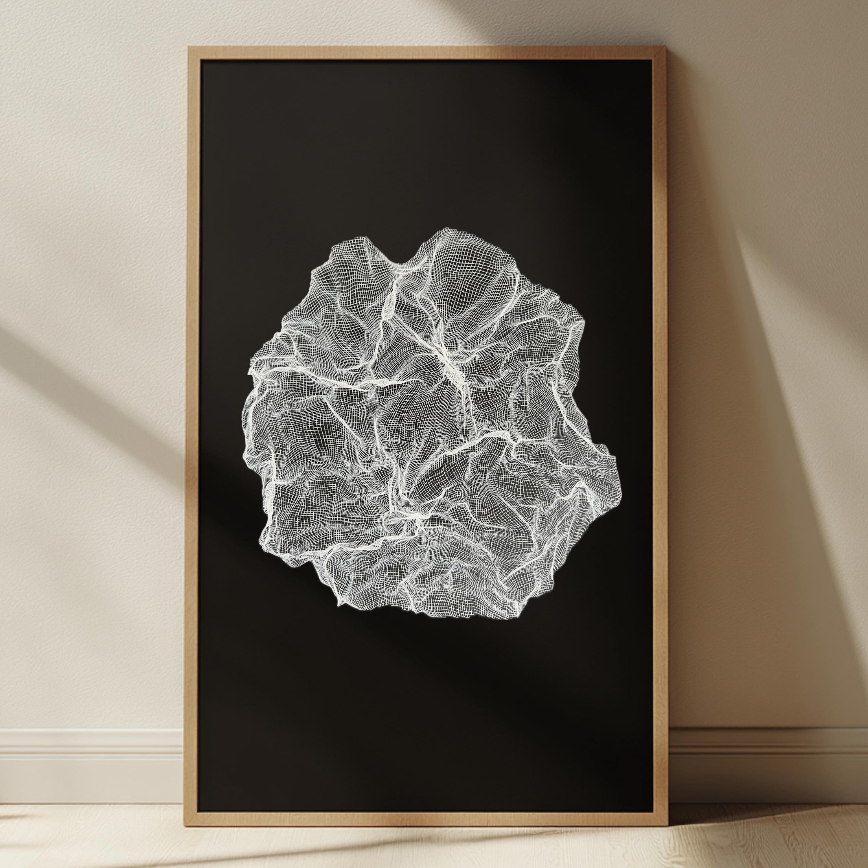 Generative Art Print, Circular Mesh Design, A3 Ink on Paper - Etsy