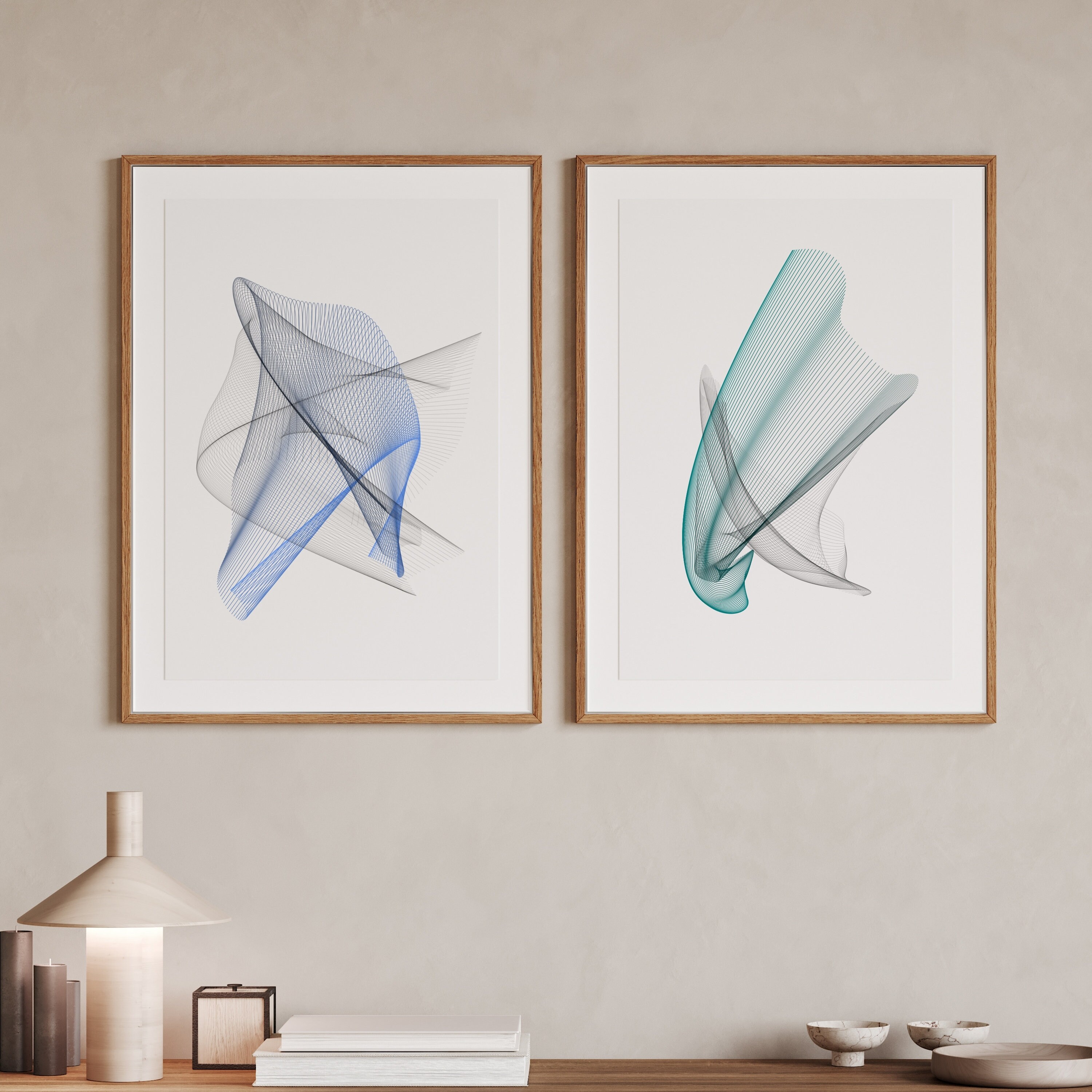Generative Art, Line Art, Home Decor, Modern Art, Digital Download ...